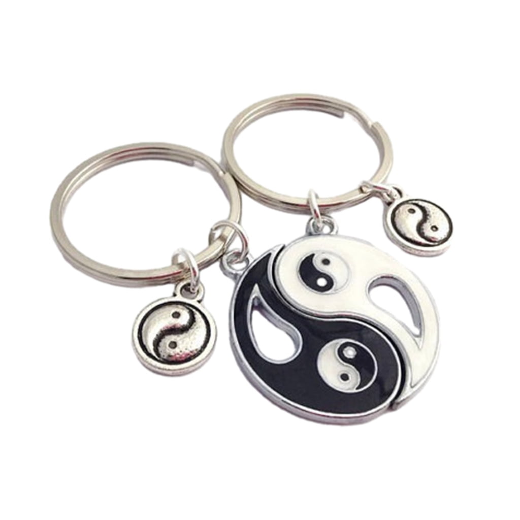 CIYISON Couple Keychains Yin Yang Charm Key Ornaments Modern Yin Yang ...