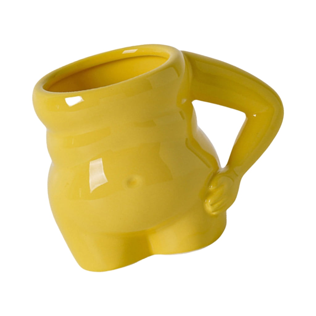 CIYISON Creative Ceramic Belly Mug Coffee Cup for Coffee or Teas in ...