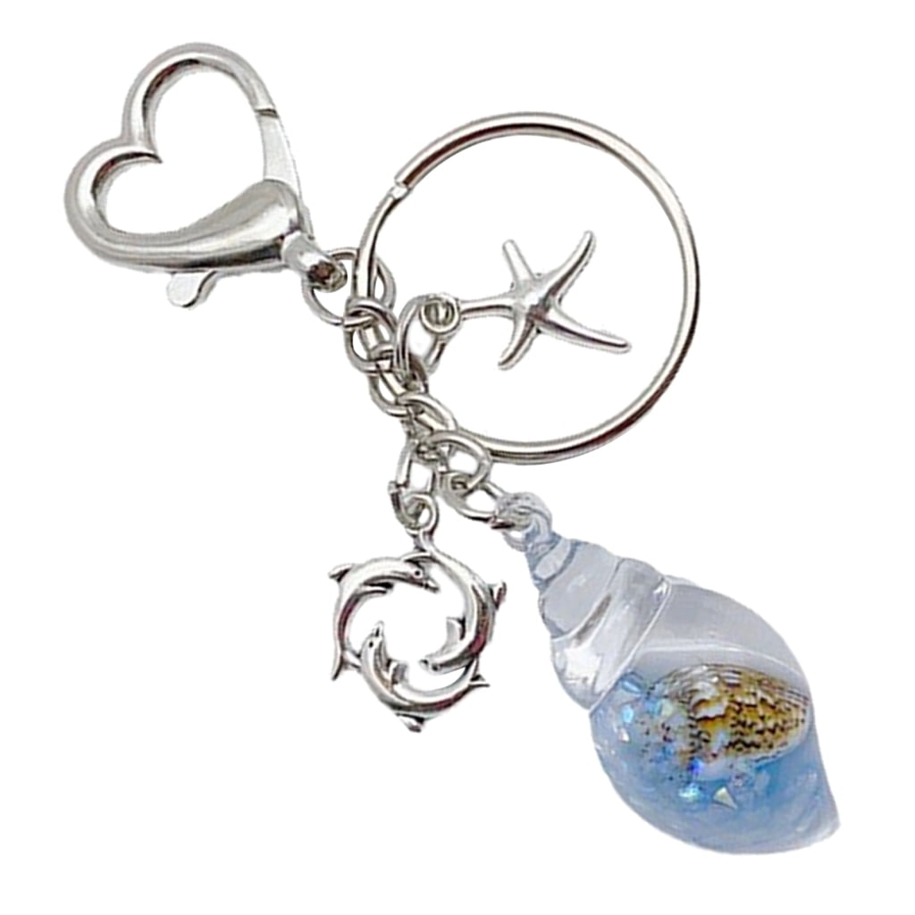 CIYISON Cute Conch Keychain Aesthetic Bag Pendant Ocean Themed Key ...