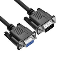 C2G 6ft Serial RS232 DB9 Null Modem Cable with Low Profile Connectors M/F - In-Wall CMG-Rated ...