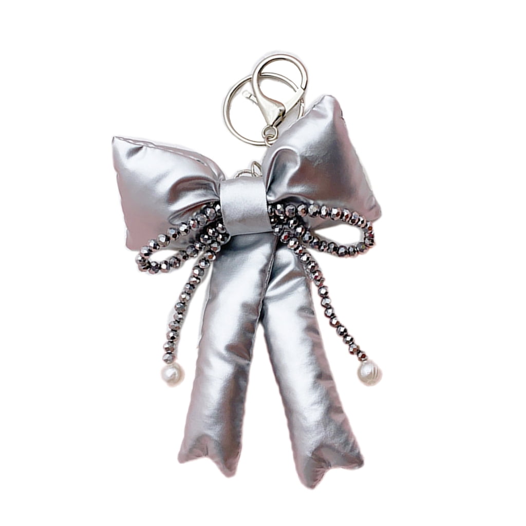 CIYISON Delicate Beaded Keychain Padded Bowknot Phone Charm Unique ...