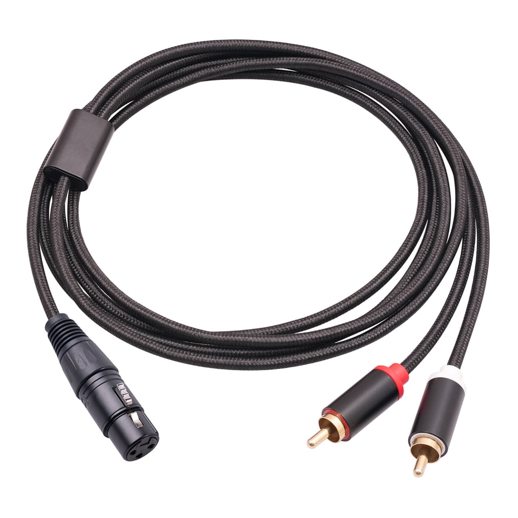 CIYISON Digital XLR Cable 3Pin Female to Double RCA Male Amplifier ...
