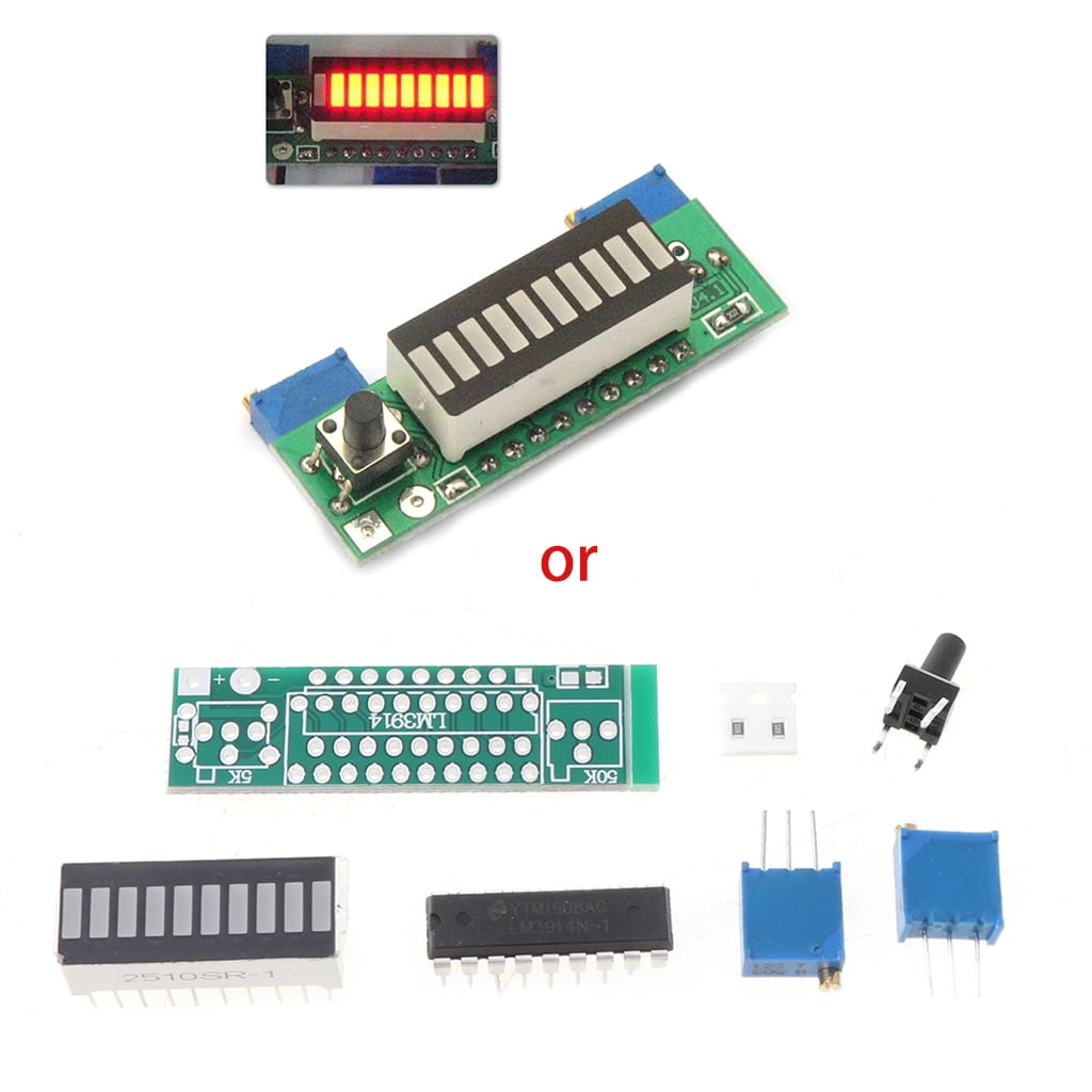 CIYISON Diy Kits LM3914 3.7V Lithium Battery Capacity Indicator Module ...
