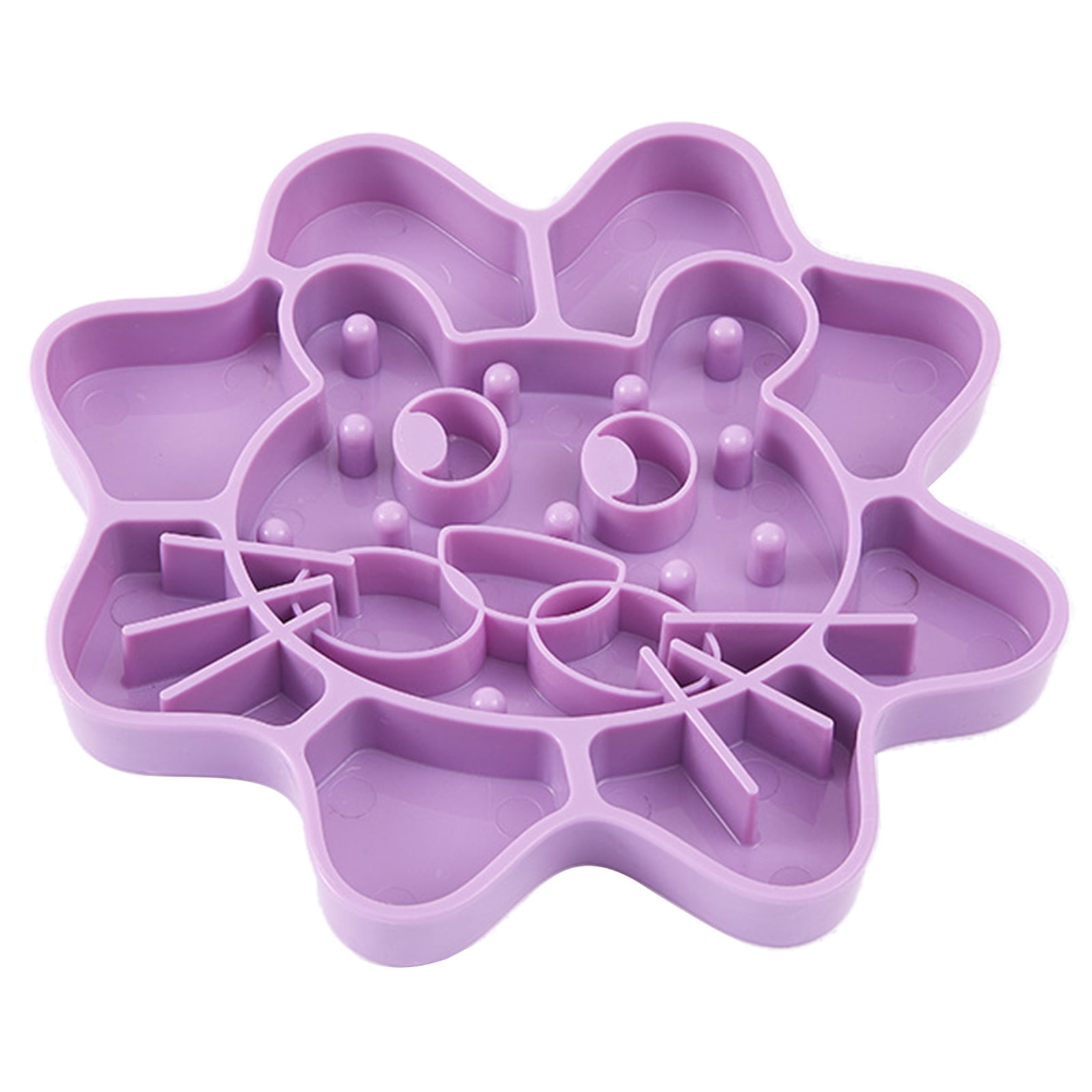 CIYISON Dog Licking Pad Flower Shaped Slow Feeder Mat for Cat Puzzle ...