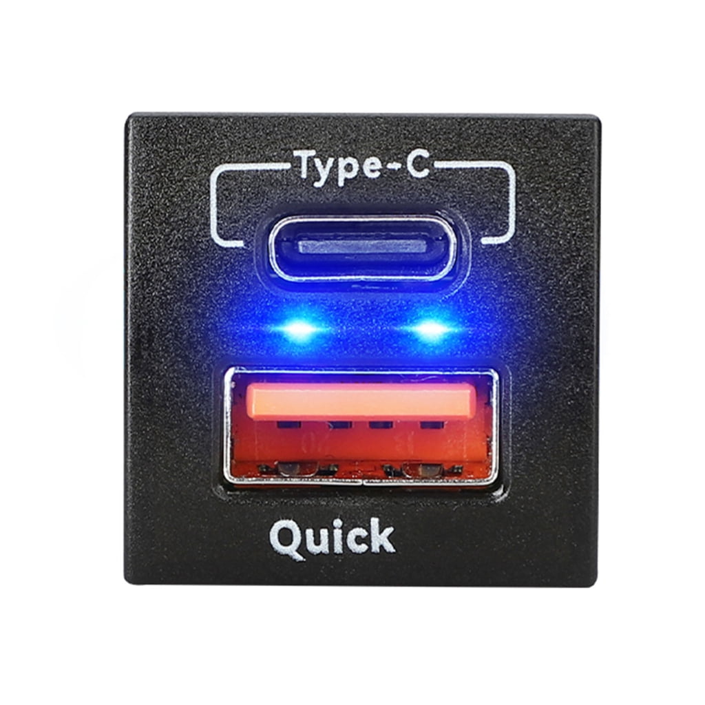CIYISON Double Port Car Charger PD30W Type C QC3.0 Charge Two Devices ...