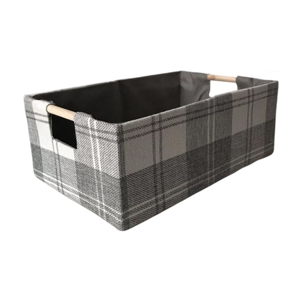 CIYISON Durable Cloth Storage Basket With Wooden Handles Multipurpose ...