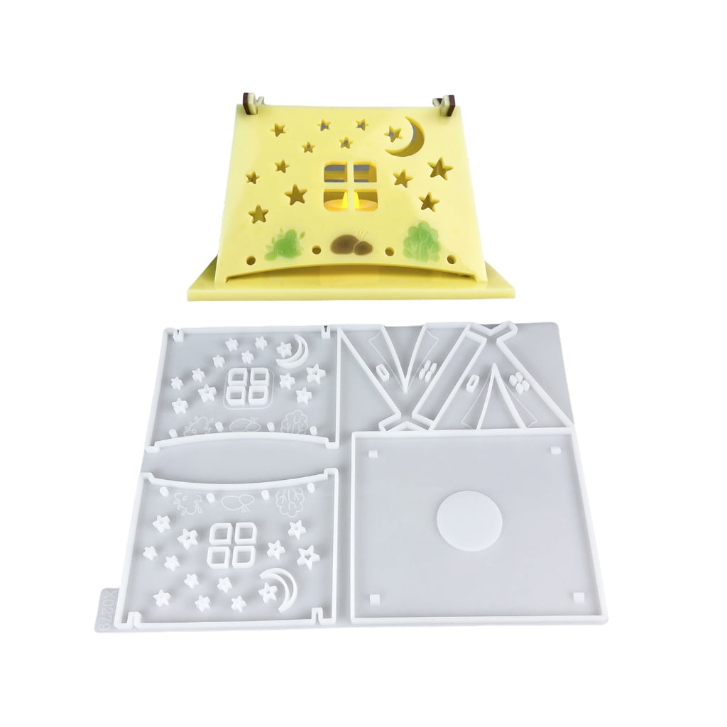 CIYISON Easy Release Sturdy Silicone Mold Set for Tent Shaped Candle ...