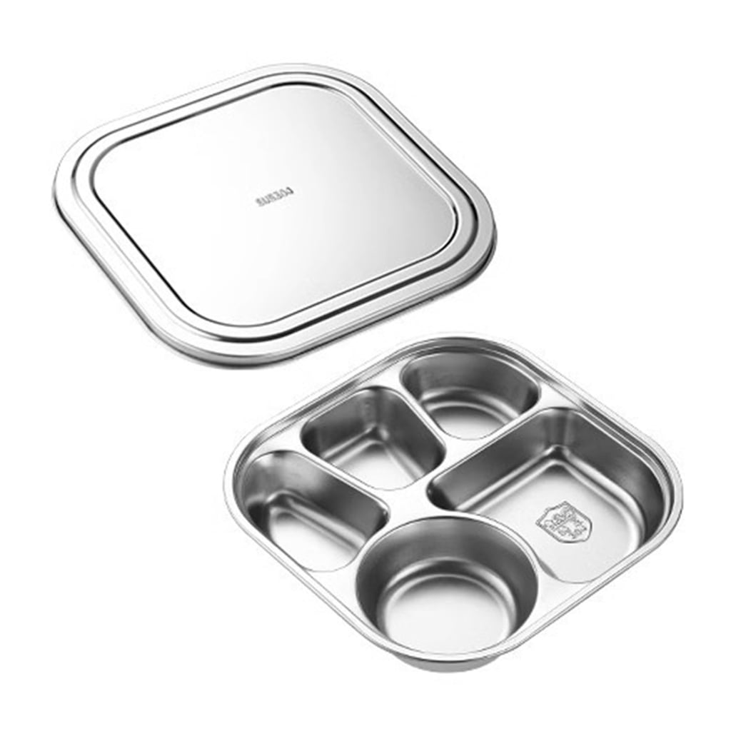 CIYISON Effective Serving Trays with Dividers Stainless Steel Mess ...