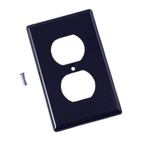 Black Design - Round Light Switch Plate Cover - GFI - Walmart.com