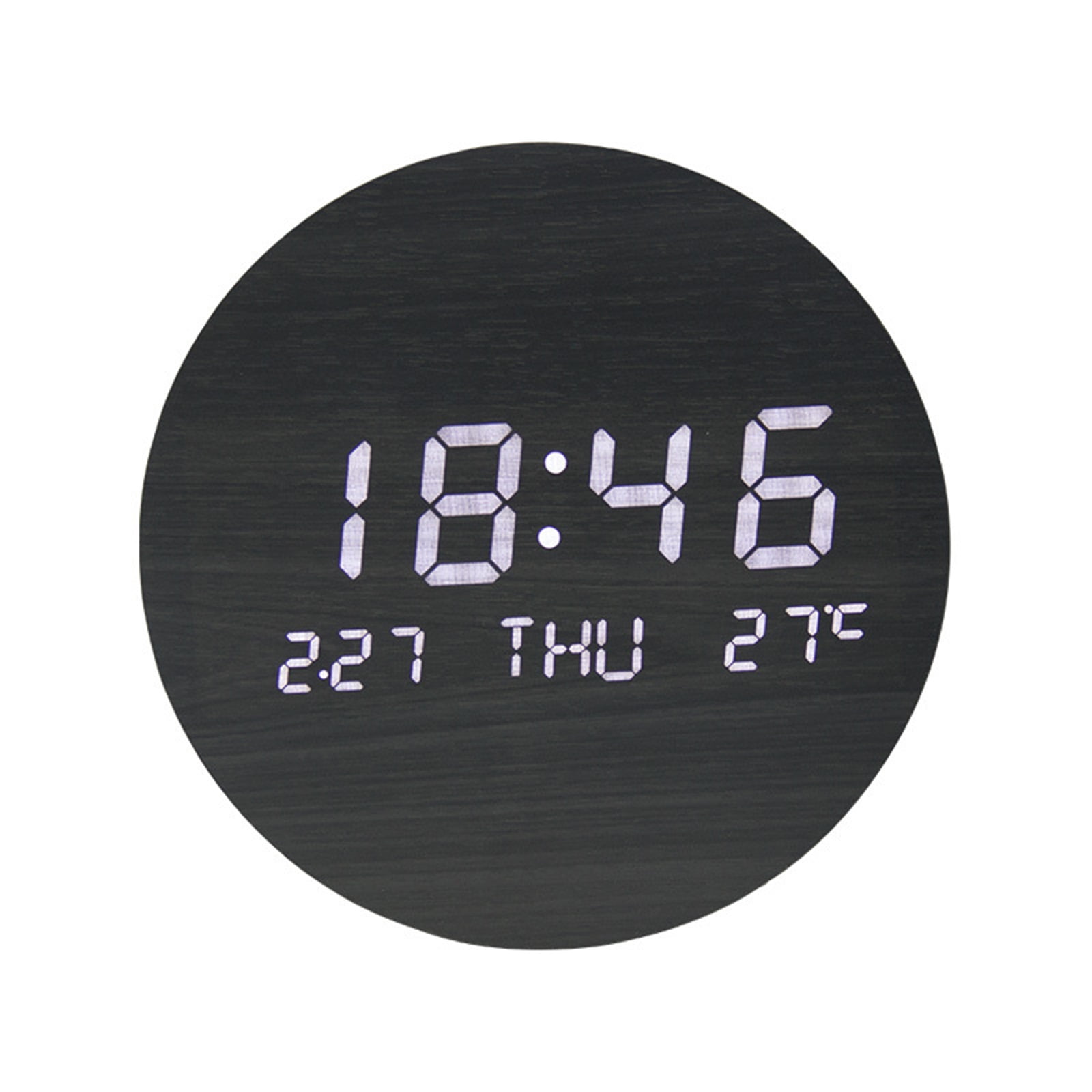CIYISON Electronic Wood Wall Clock Led Digital for Time Date ...