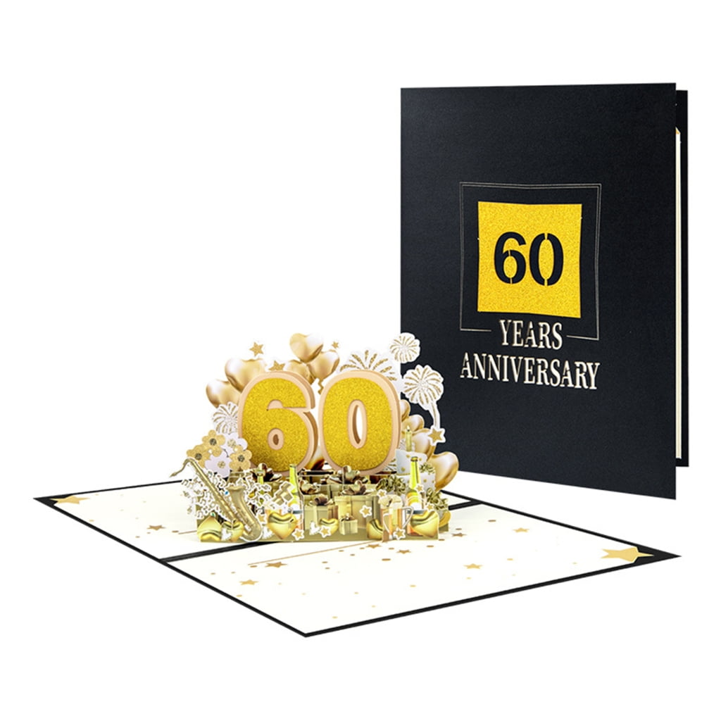 CIYISON Elegant 3D Popup Anniversary Card Beautiful Popup Number ...