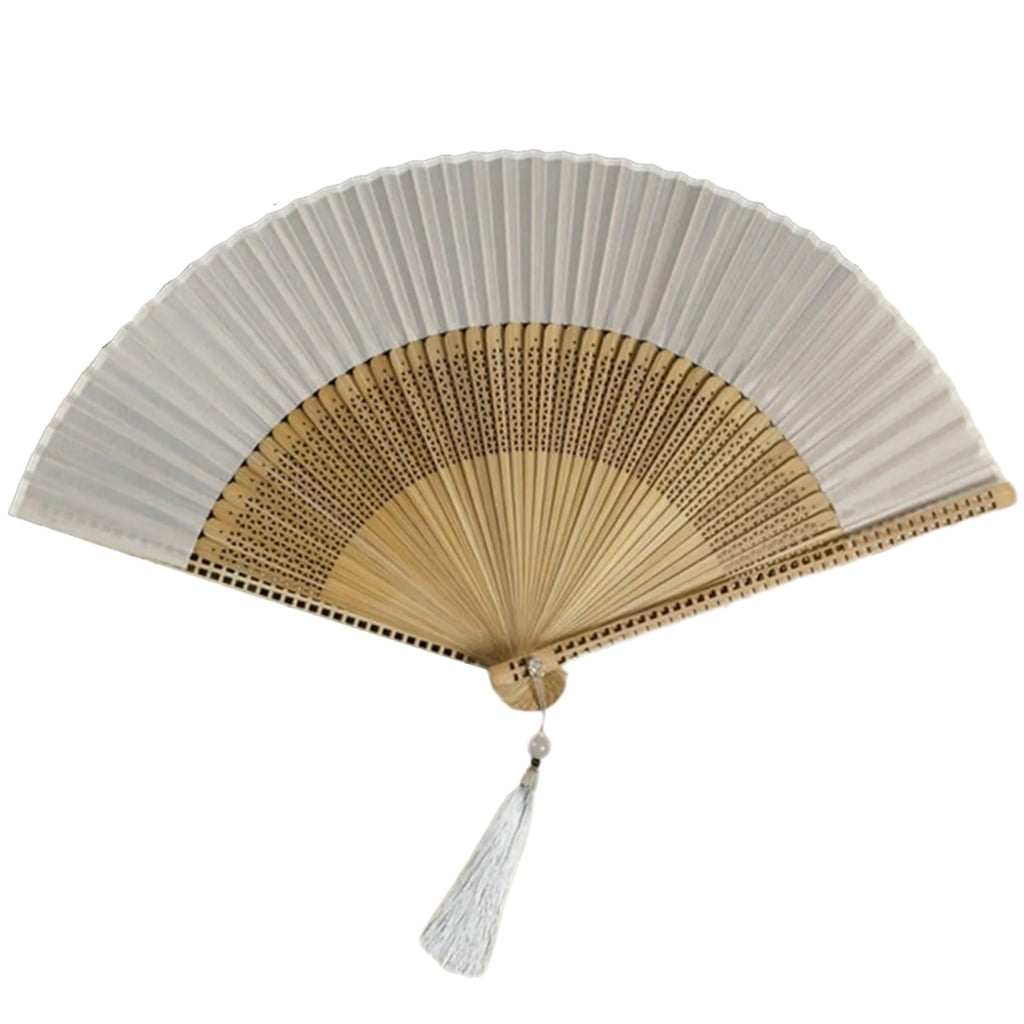 CIYISON Elegant Fan Enhances Look Handmade Silk Fan Bamboo Foldable Fan ...