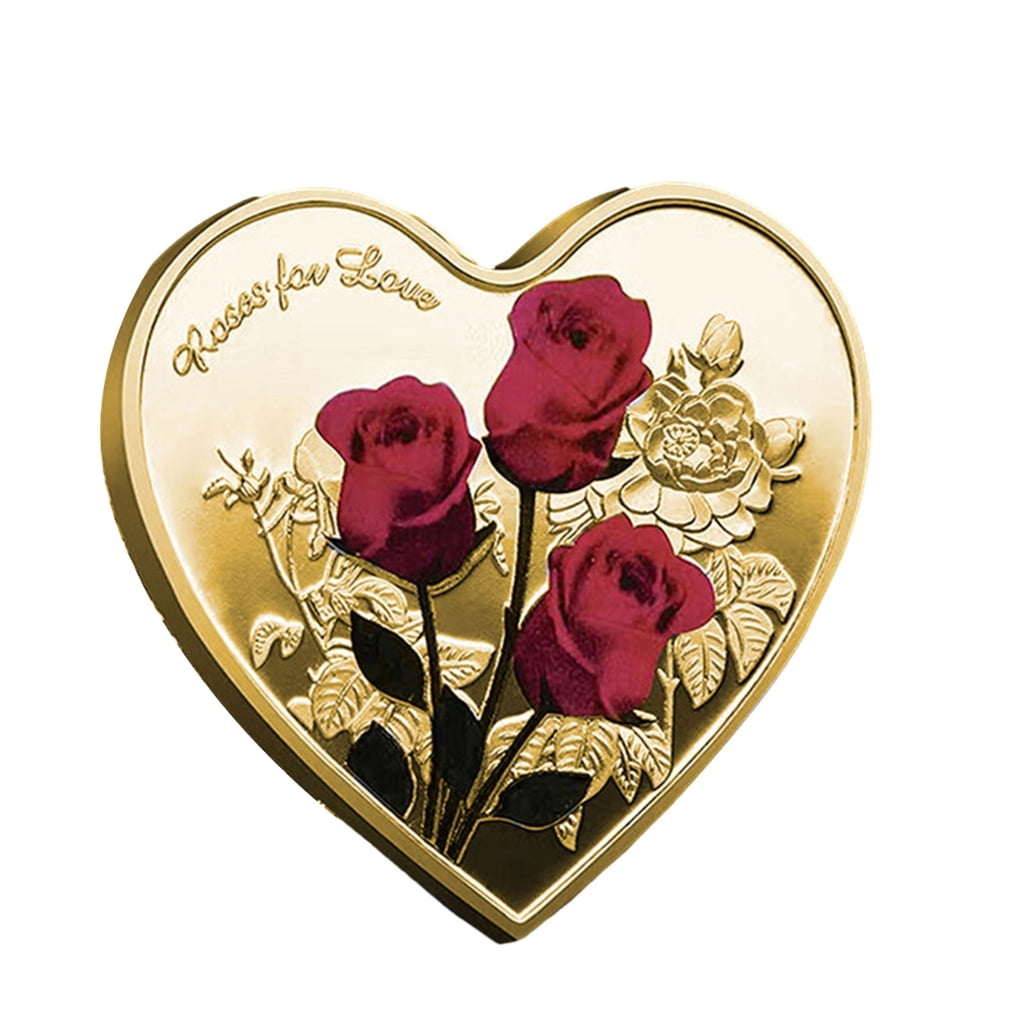 CIYISON Elegant Heart Shaped Metal Coins Special Occasion Keepsakes ...