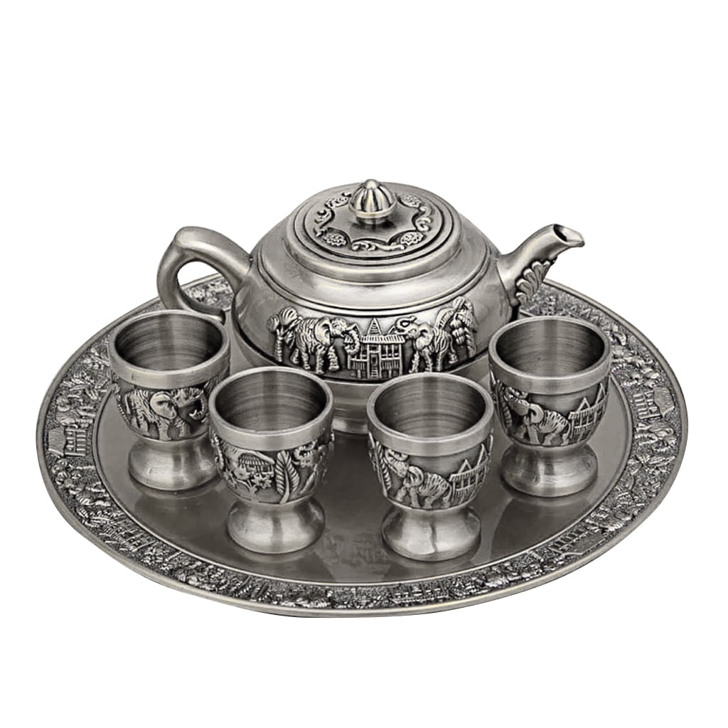 CIYISON Elephant Wine Set of 6 European Metal Vintage Wine Decanter Set ...