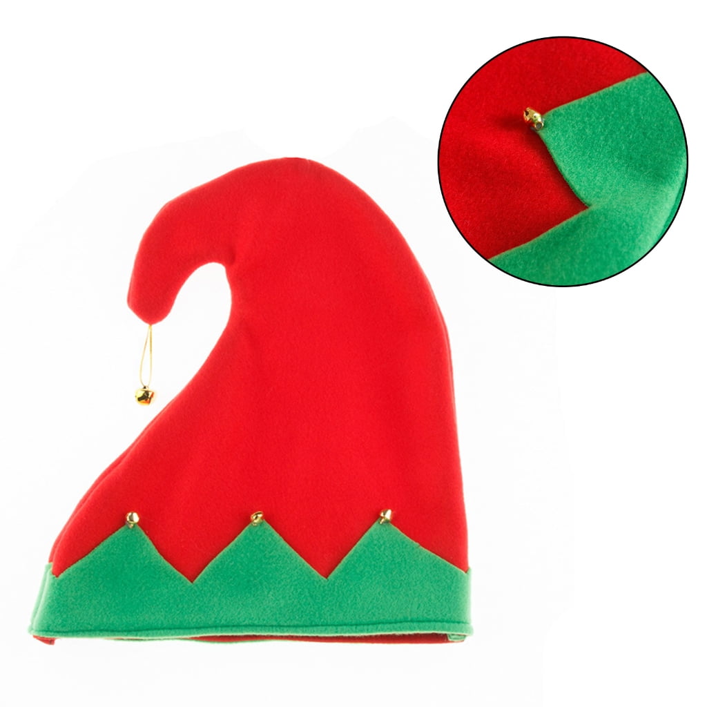 CIYISON Elves Cap with Jingle Bells Christmas Party Elf Costume Favour ...