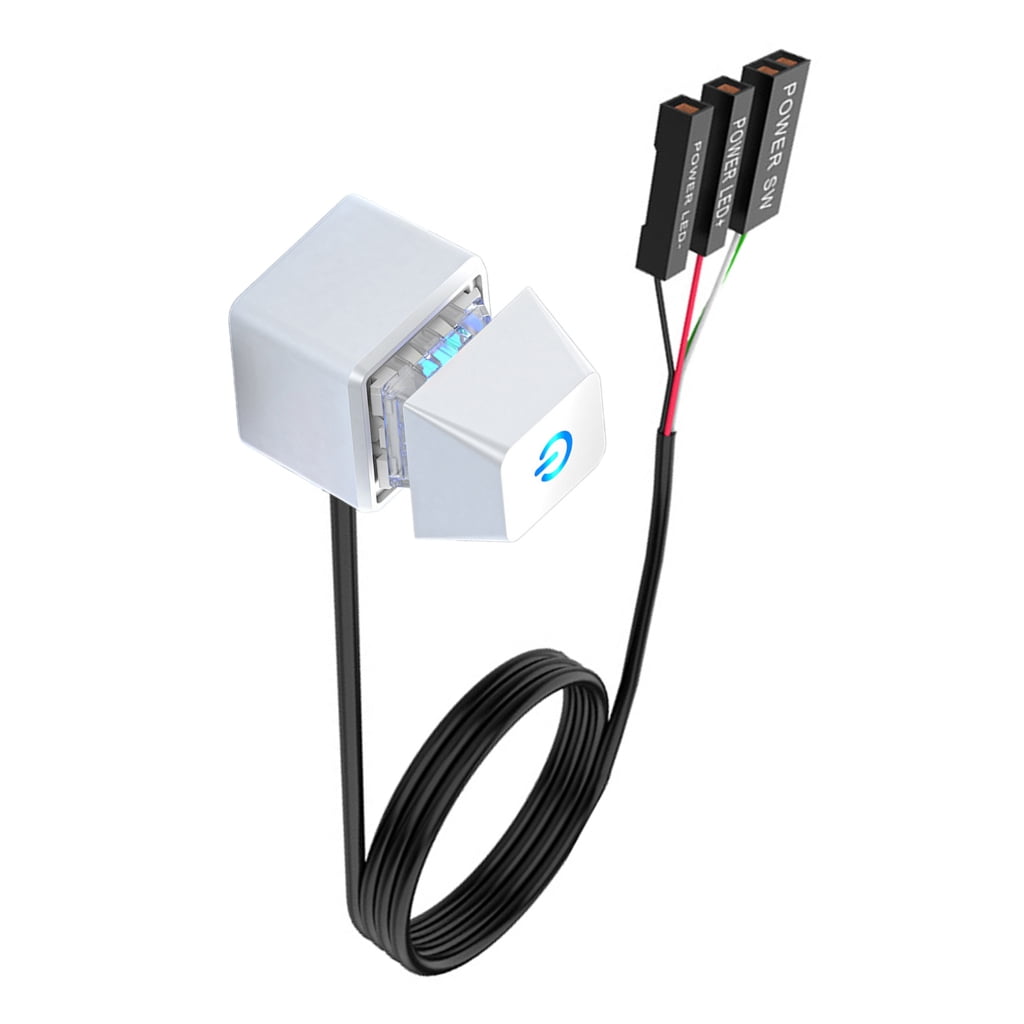 CIYISON Extended Desktop Power Button with LED Light for Gaming ...