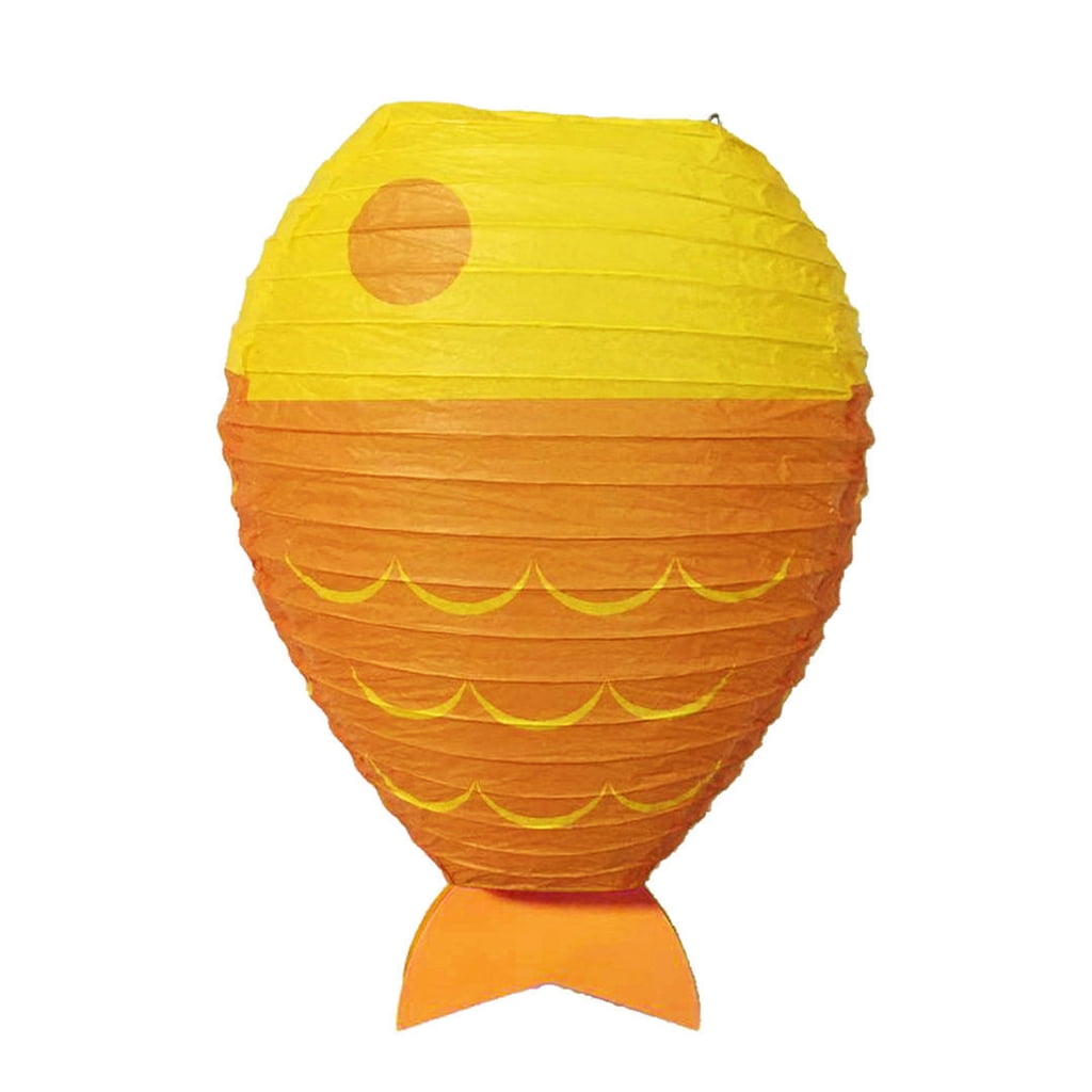 CIYISON Fish Shape Paper Lantern Ocean Creature Outdoor Garden Yard ...