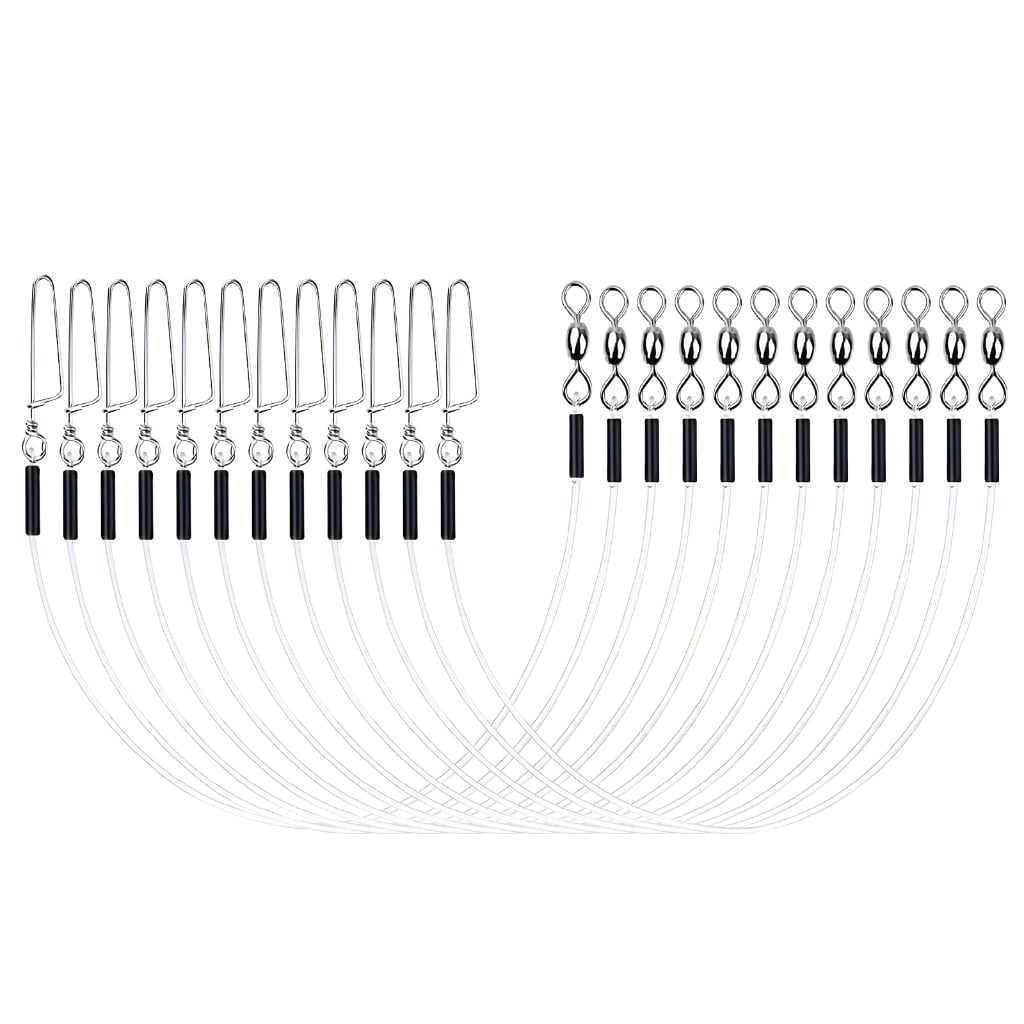 CIYISON Fishing Leader Line with Swivels and Snap Fluorocarbon Leaders ...