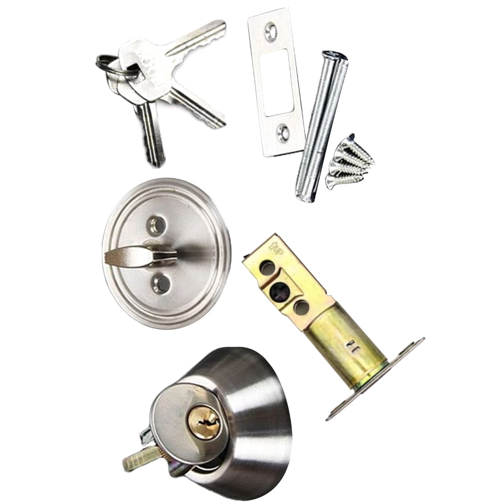 CIYISON Front Doorknob with Lock and Key Round Entry Door Handle ...