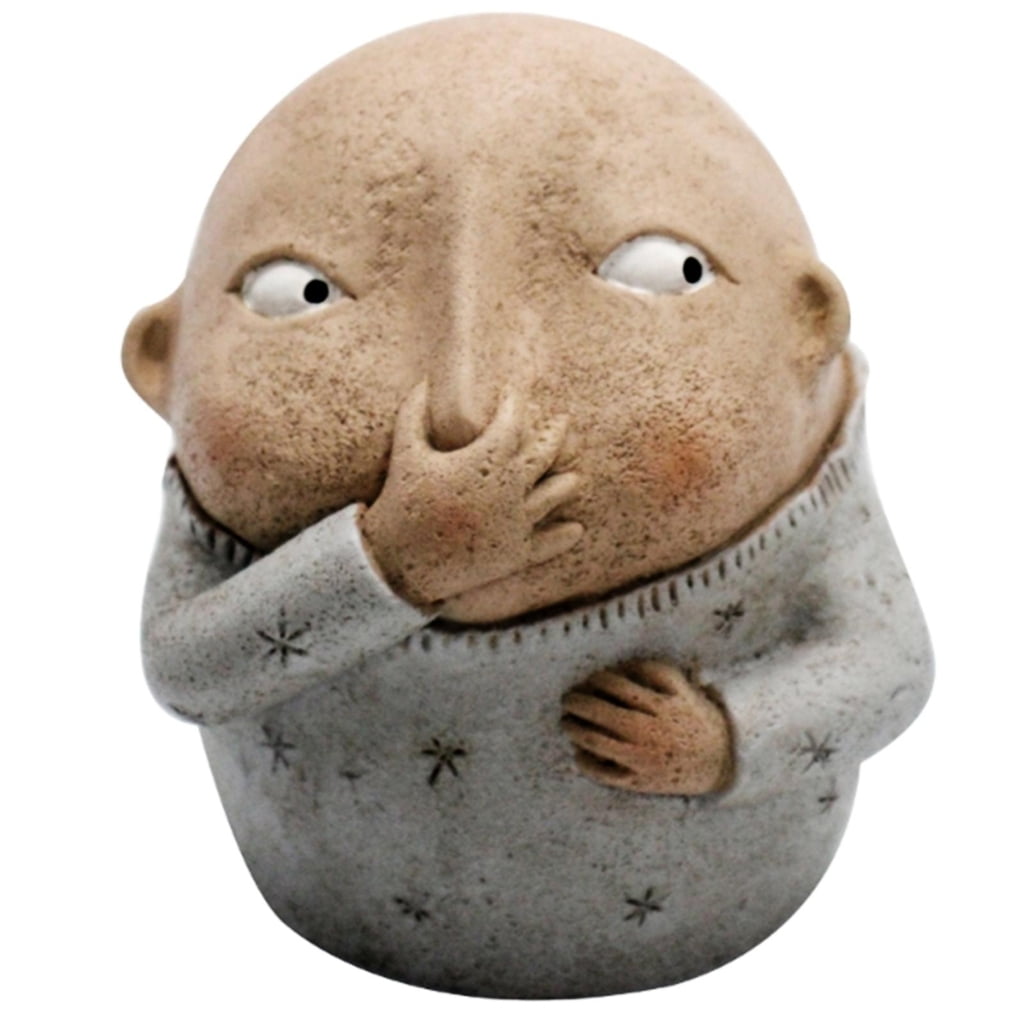 CIYISON Funny Boy Holding Nose Figurine Bathroom Decoration Desktop ...