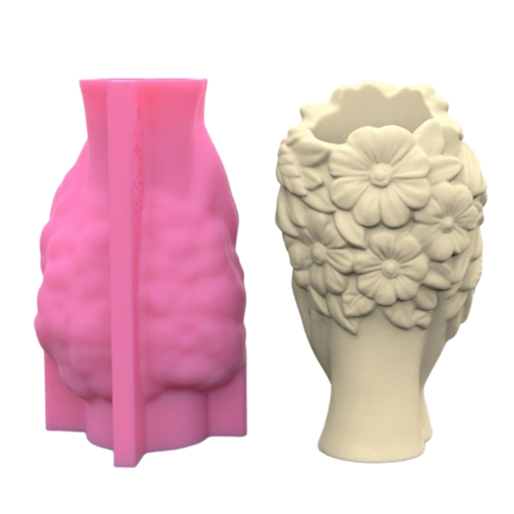 CIYISON Girl Succulents Planter Molds DIYs Concrete Flowerpot Resin ...