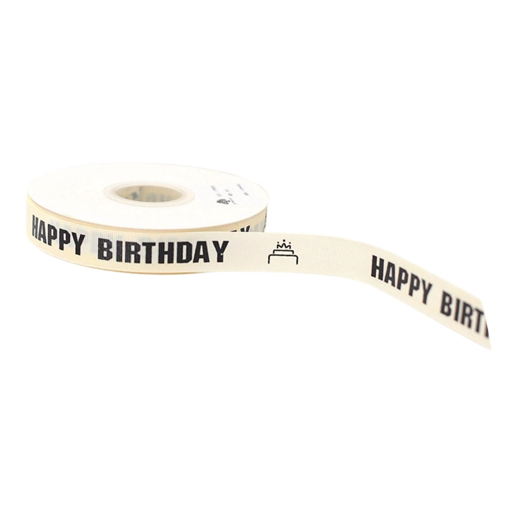 CIYISON Happy Birthday Ribbon Flower Ribbon Decorative Ribbon for ...