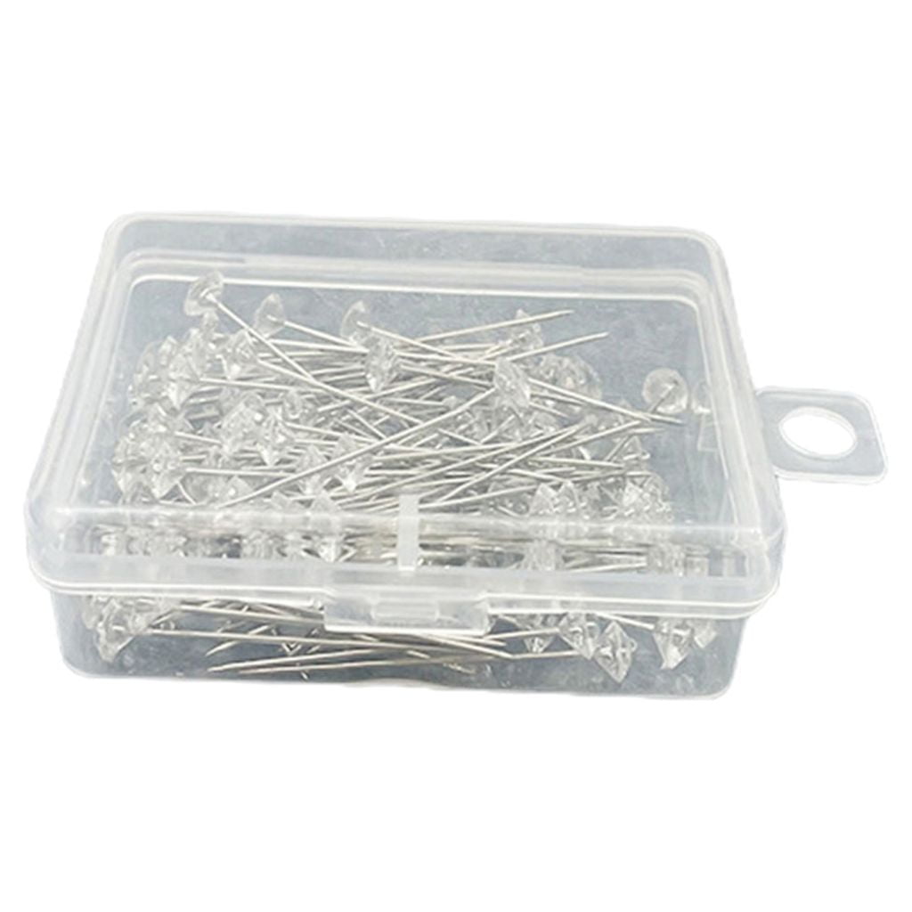 CIYISON Head Pins Clear Dressmaking Pins Long Sewing Pins Diamond Shape ...