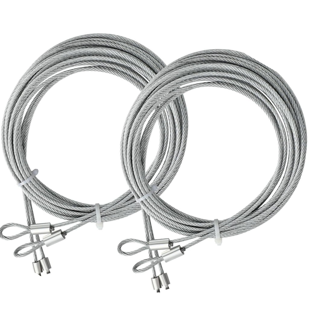 CIYISON Heavy Duty 13.5feet Galvanized Steel Garage Door Torsions Cables Door Replacement Cables ...