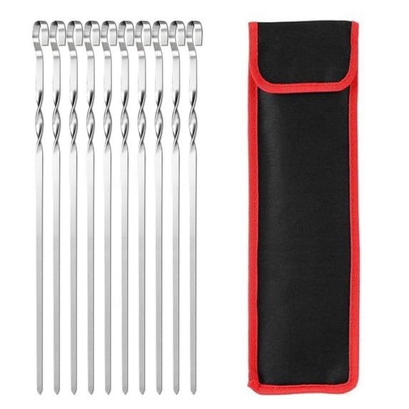 CIYISON Kabob Skewers Metal BBQ Grill Skewers Long Stainless Steel ...
