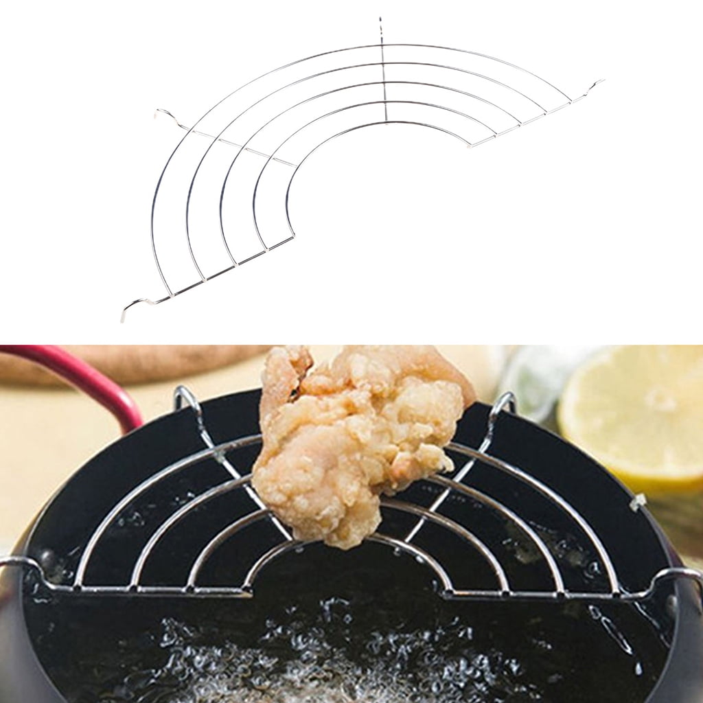 CIYISON Kitchen Stainless Steel Semi-circular Oil Drain Rack Fried Food ...