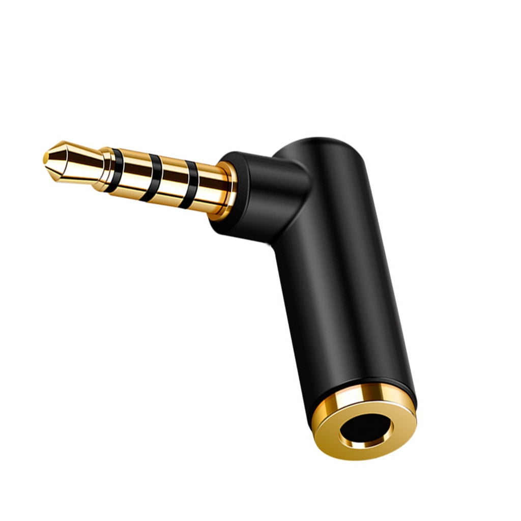 CIYISON L Shaped 3.5mm Male to Female Sound Adapter 4 Section Connector ...