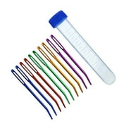 NiArt Plastic Crochet Hooks Set 12PCS 2-10mm 5.9" Color-Coded Ergonomic ...