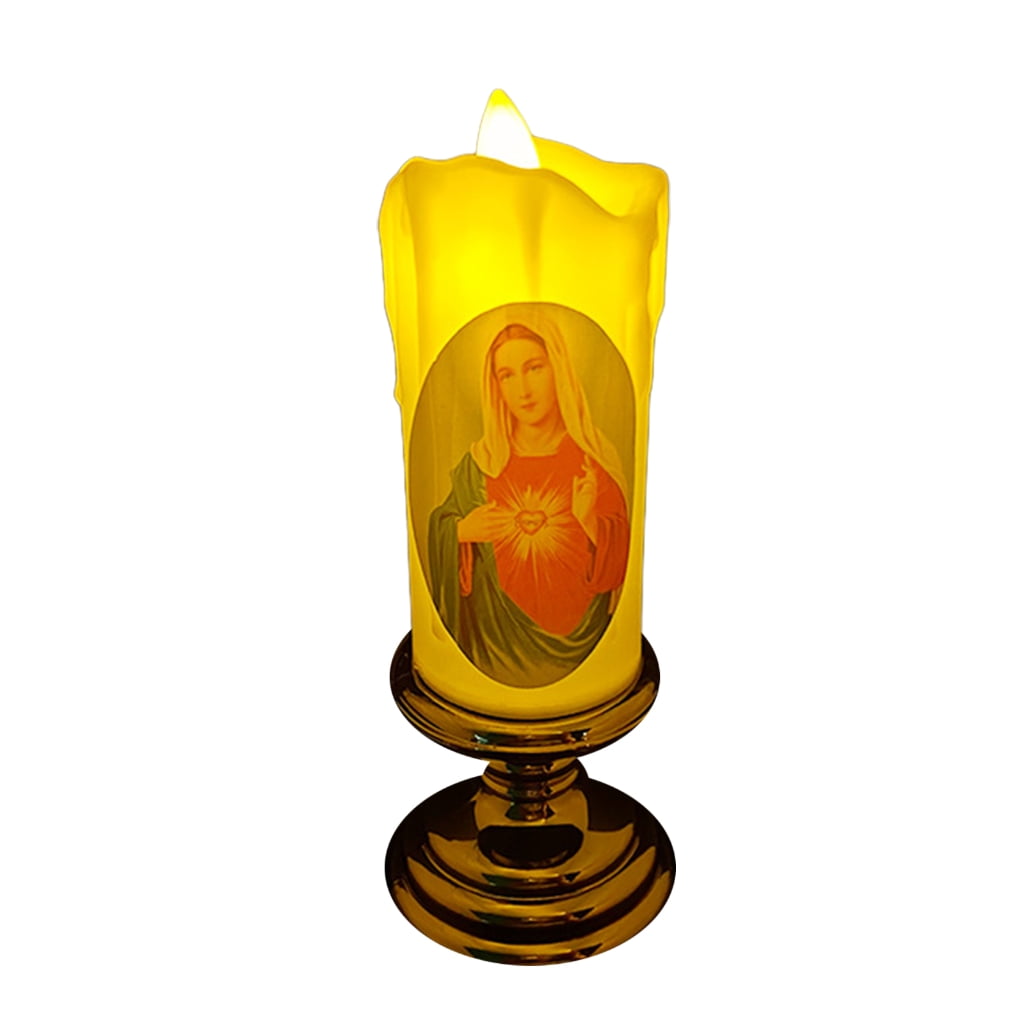 CIYISON Led Candle Lamp Virgin Christ Tealight Electronic Flameless ...