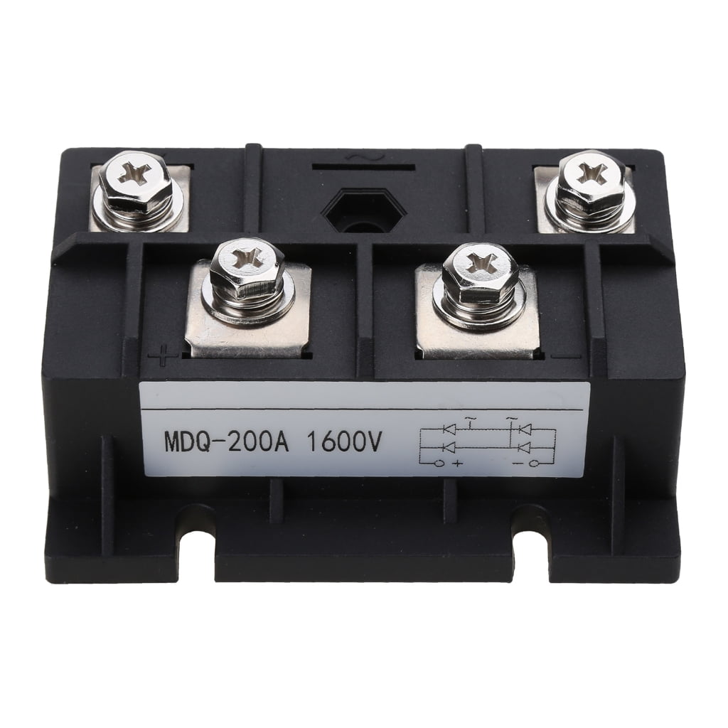 CIYISON MDQ 4 Terminals Black Single-Phase Diode Bridge Rectifier 200A ...