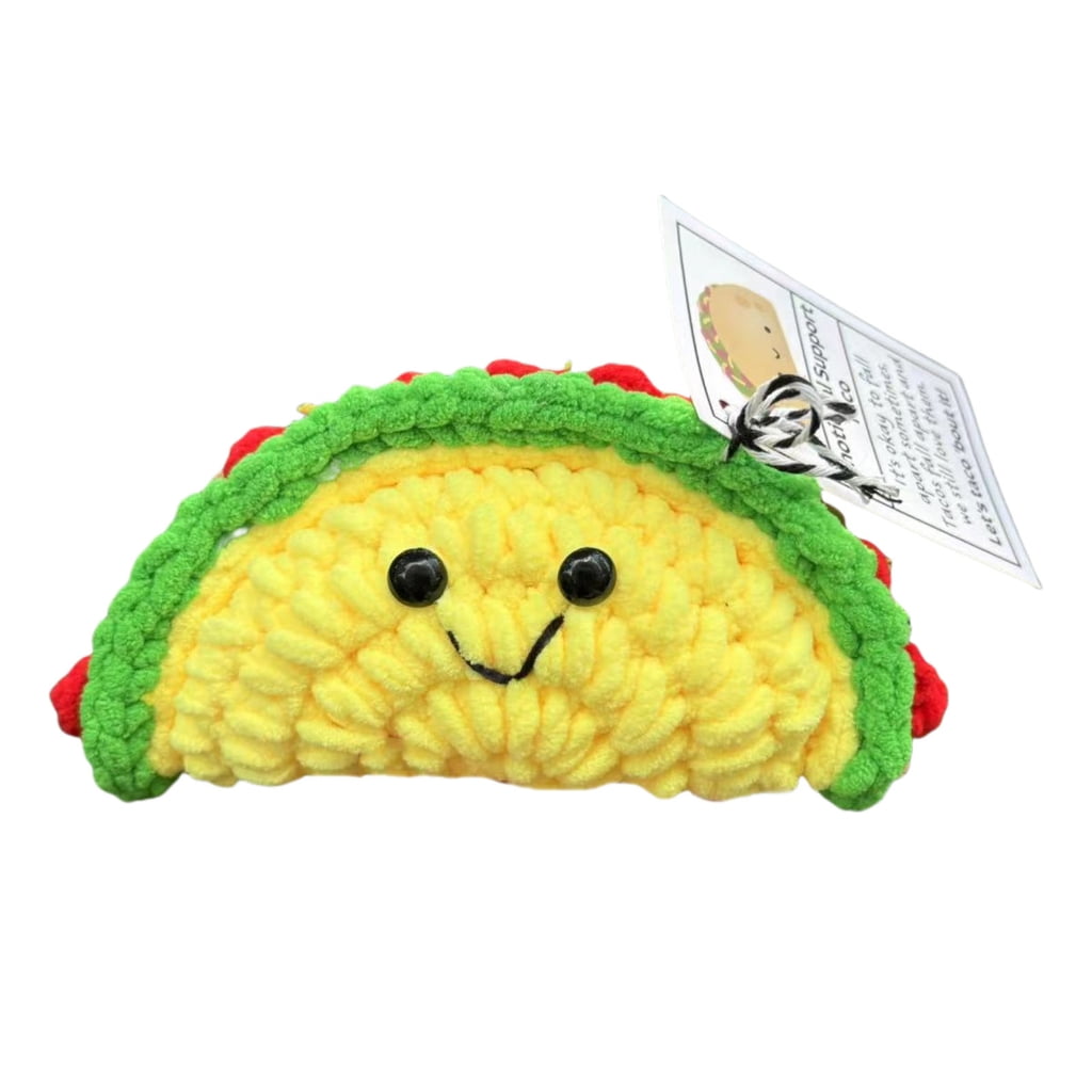 CIYISON Miniature Tacos Crochet Plush Dolls Handmade Decorative Knitted ...
