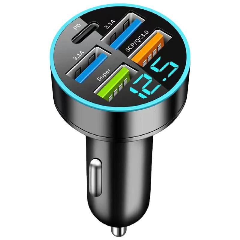 CIYISON Multifunction Car Charger Fast Charging Adapter QC3.0 Car ...