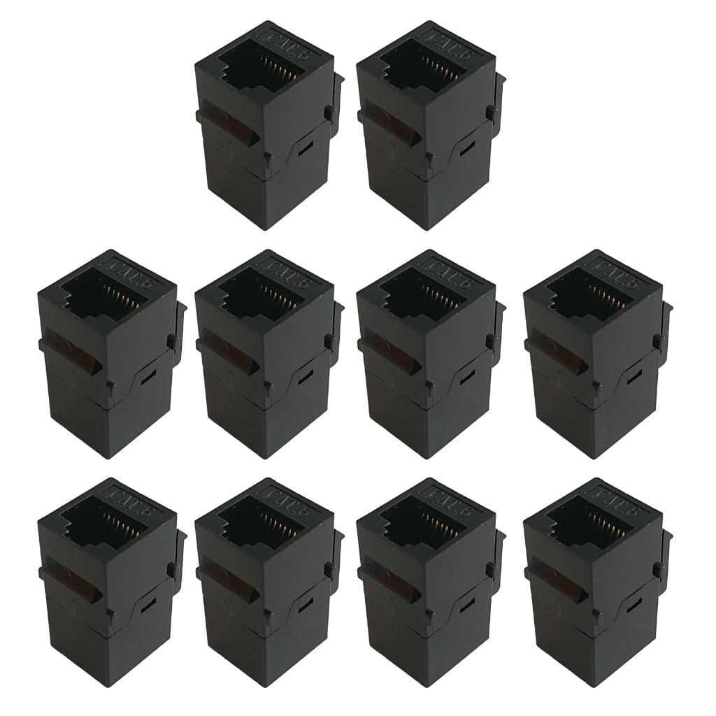 CIYISON PACK OF 10 CAT6 CAT5E RJ45 Inline Coupler Type Keystone RJ45 ...