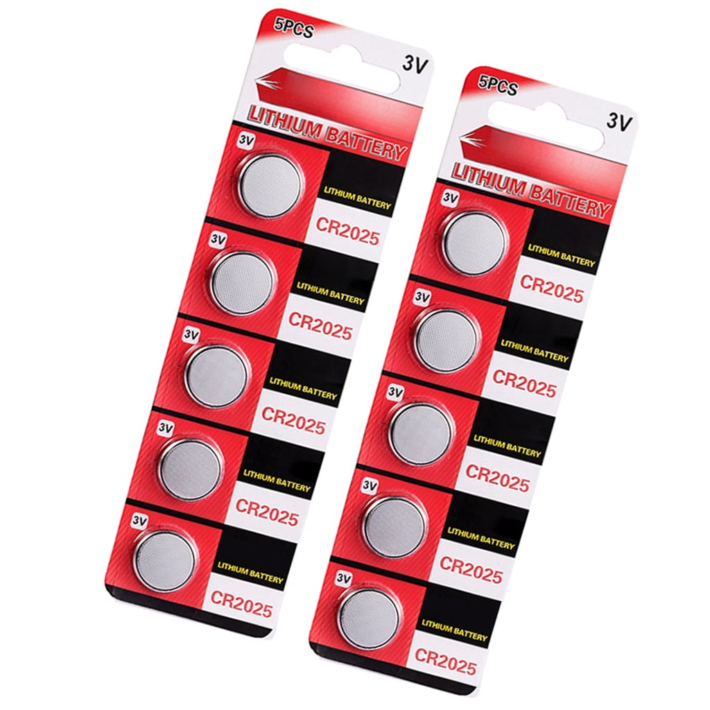 CIYISON Pack Of 10pc/5pc CR2025 Coin Cell 3V Lithium Button Batteries ...