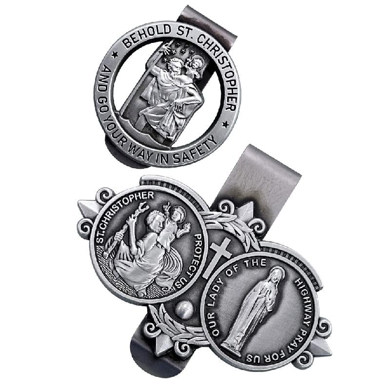 CIYISON Patron Saint Christopher Car Visor Clip for New Drivers ...