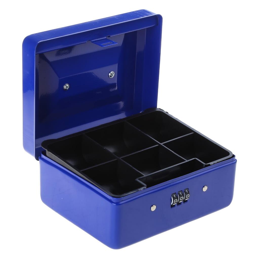 CIYISON Practical Mini Petty Cash Money Box Stainless Steel Security Lock Lockable Box - Walmart.com