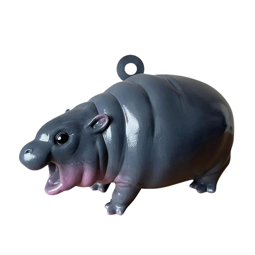 CIYISON Quaint Hippo Resin Art Ornament Hanging Figurine Enhancing Office and Hotel Room ...