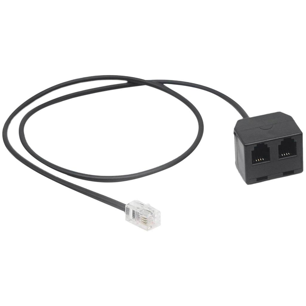 CIYISON RJ9 Audio Headset To Jack Adapter RJ9 4P4C Male To Dual Female ...