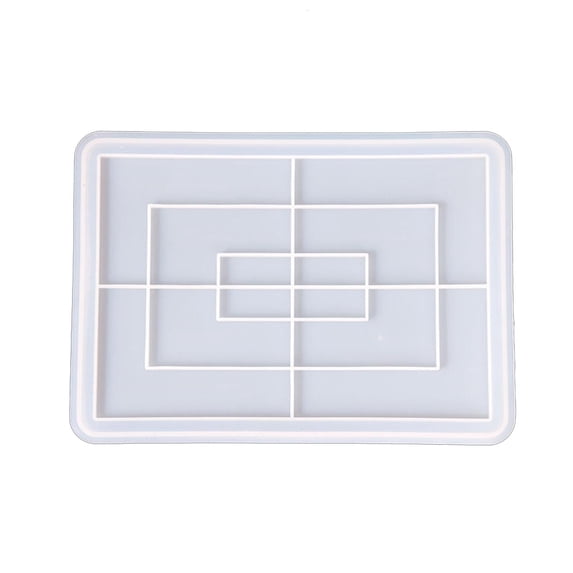 CIYISON Rectangle Tray UV Crystal Epoxy Mold Serving Plate Resin ...