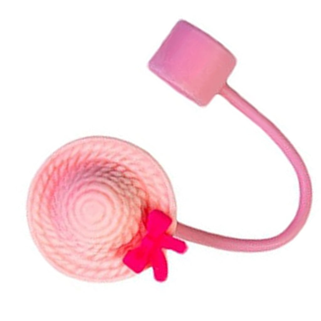 CIYISON Reusable Silicone Straw Covers Caps Lovely Hat Shape Straw Plug ...