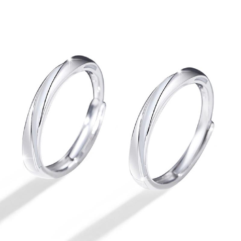 CIYISON Romance Mobius Designs Luminous Couple Rings for Anniversary ...