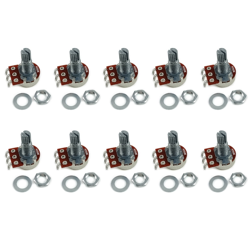 CIYISON Set of 10 Guitar Taper Potentiometer Set 18mm Electric Guitar ...