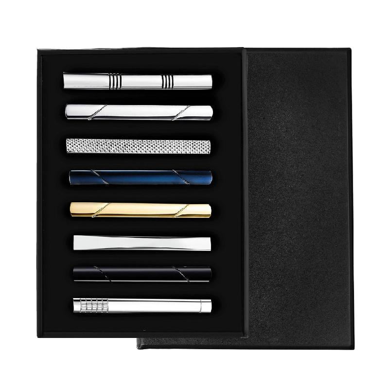 CIYISON Set of 8 Sophisticated Men Tie Pin Collection Alloy Texture Men ...