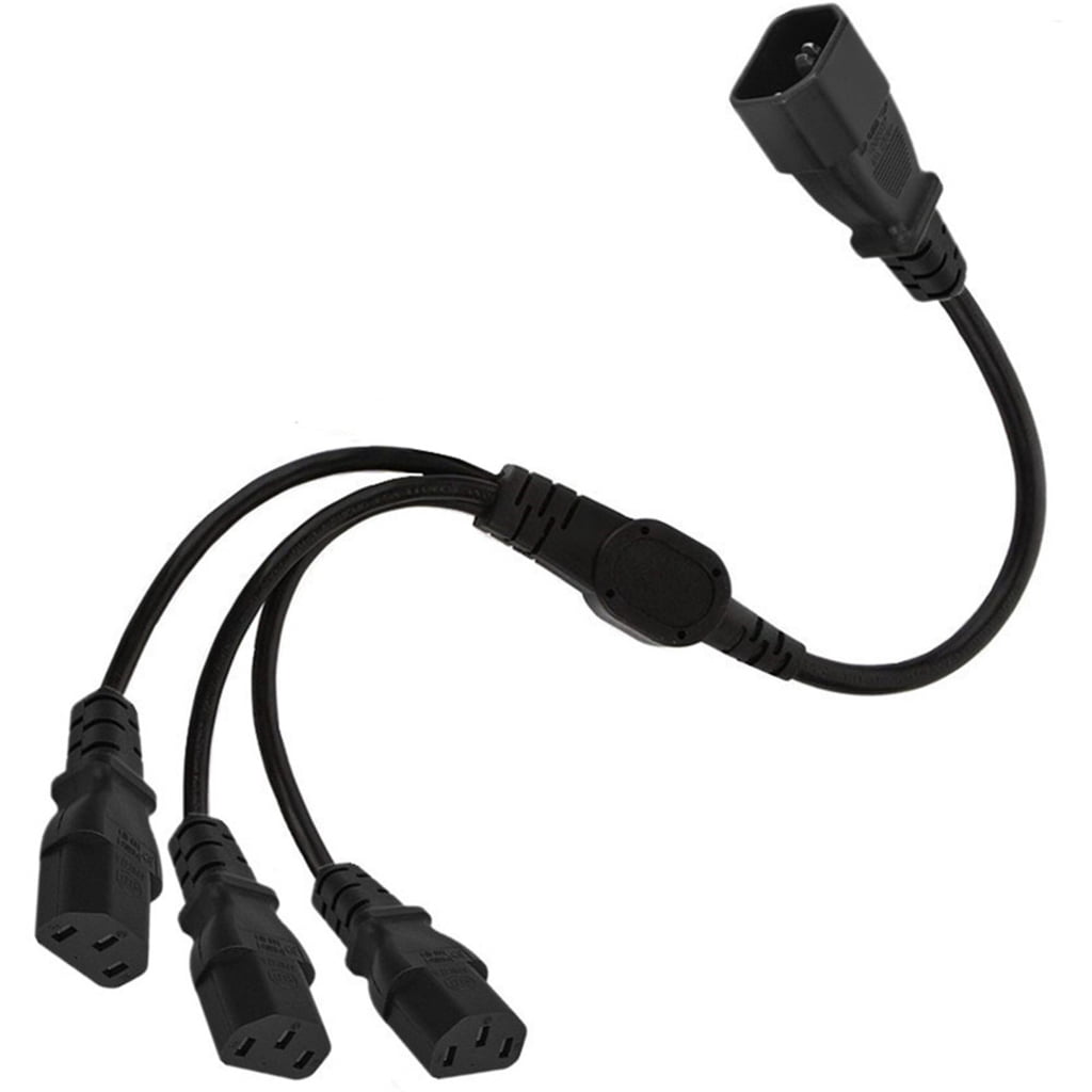 CIYISON Single C14 to Multiple C13 Power Wire Y Type Splitter Adapter Cable Extension Cord for ...