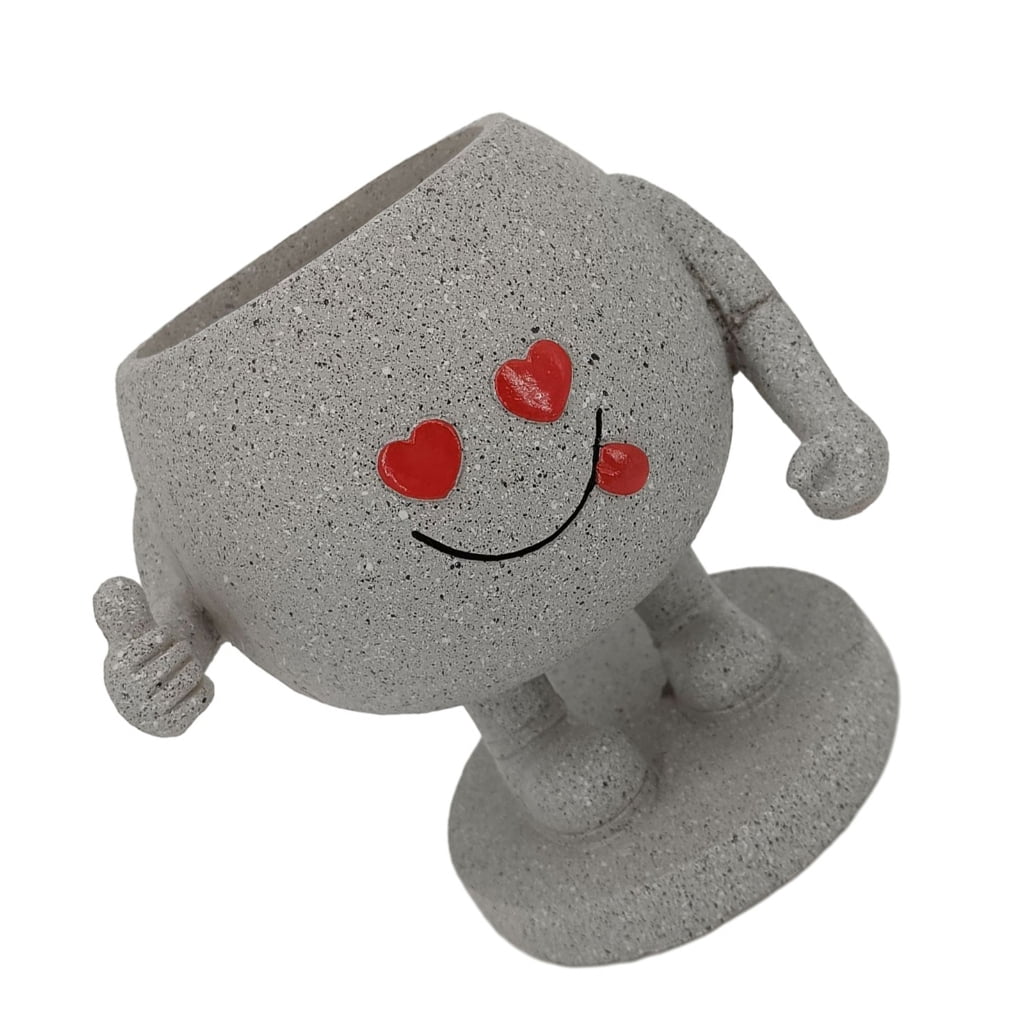 CIYISON Smile Face Planter Pots Planter Resin Plant Pots for Indoor ...