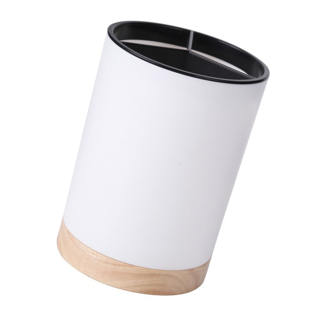 CIYISON Spacious Ceramic Cooking Utensil Crocks with Swivels Wood Stand ...